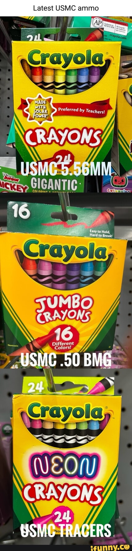 Latest USMC ammo GIGANTIC: Crayola, 16 USMC .50 BMG 24 Ty OMS USMC ...