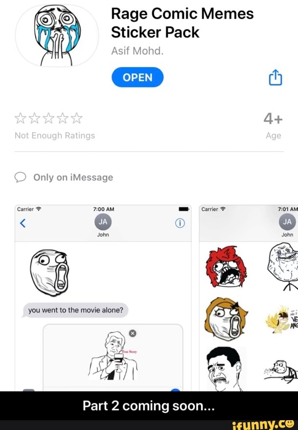 Rage Comic Memes Sticker Pack - Part 2 coming soon... - iFunny