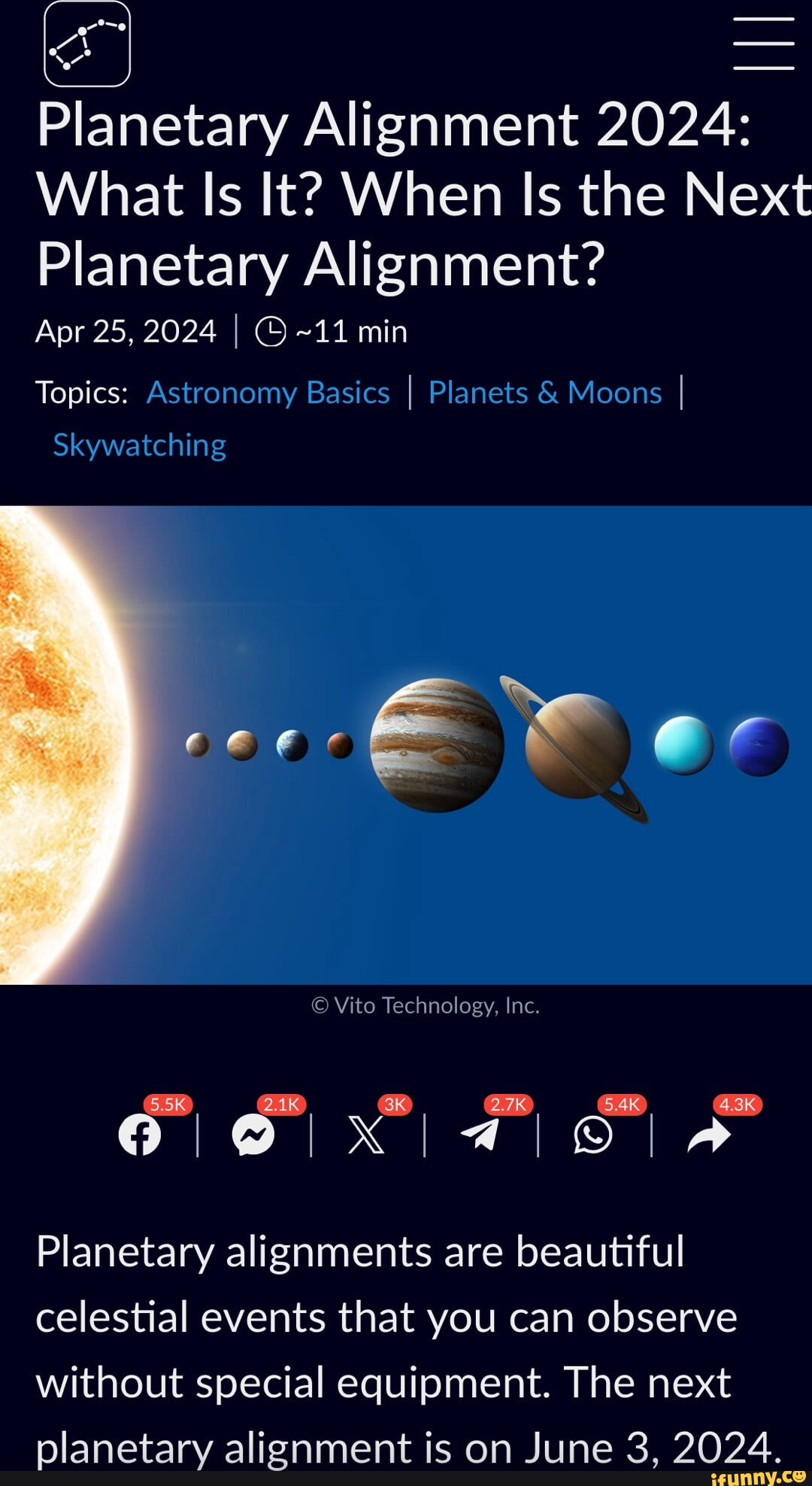 Planetary Alignment 2024: What Is It? When Is the Next Planetary Alignment? Apr 25, 2024 I ~11 ...