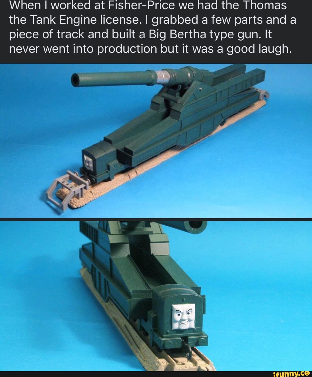 When I worked at Fisher-Price we had the Thomas the Tank Engine license. I grabbed a few parts ...