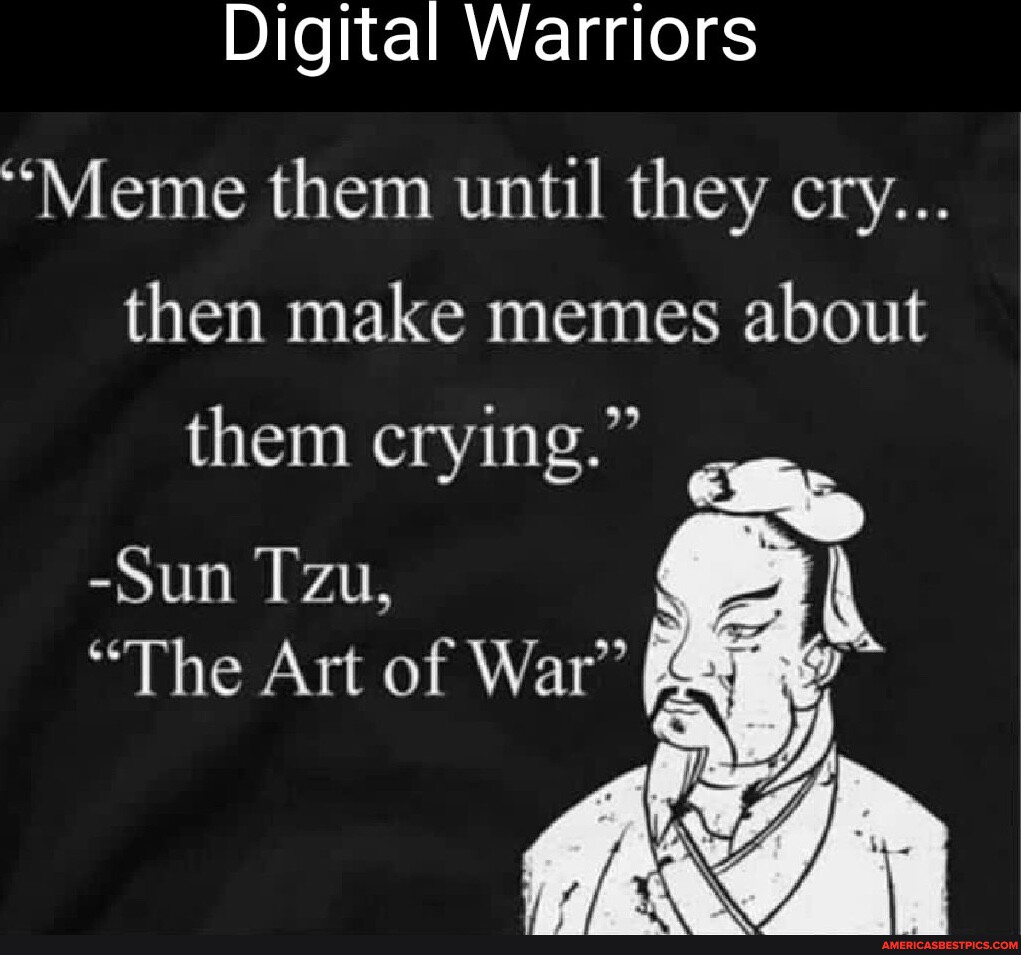 Digital Warriors "Meme them until they cry... then make memes about ...
