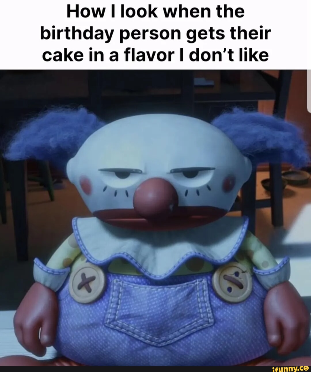 How I look when the birthday person gets their cake in a flavor I don't ...