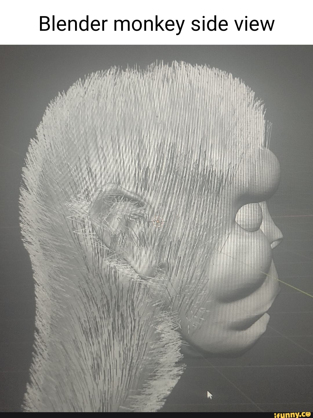 Blender monkey side view - iFunny