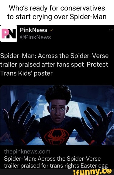 Who's ready for conservatives to start crying over Spider-Man PinkNews ...