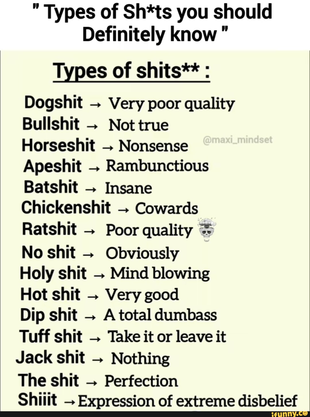 " Types of Sh*ts you should Definitely know Types of shits** : Dogshit ...