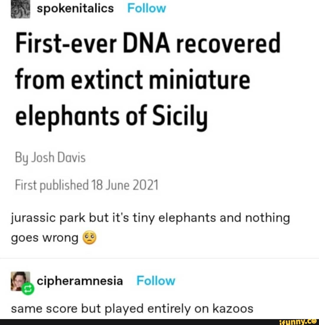 Spokenitalics Follow First-ever DNA recovered from extinct miniature ...