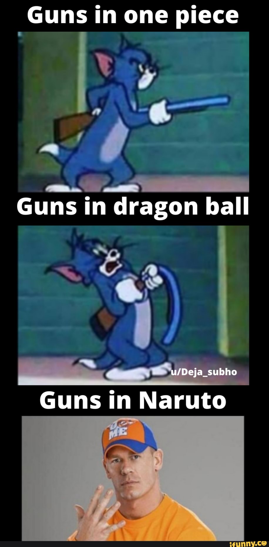 Guns in one piece Guns in dragon ball Guns in Naruto - iFunny