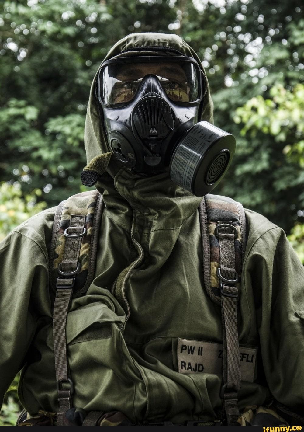 A personnel from Unit Peperangan Nuklear, Biologi dan Kimia 3 Divisyen ...
