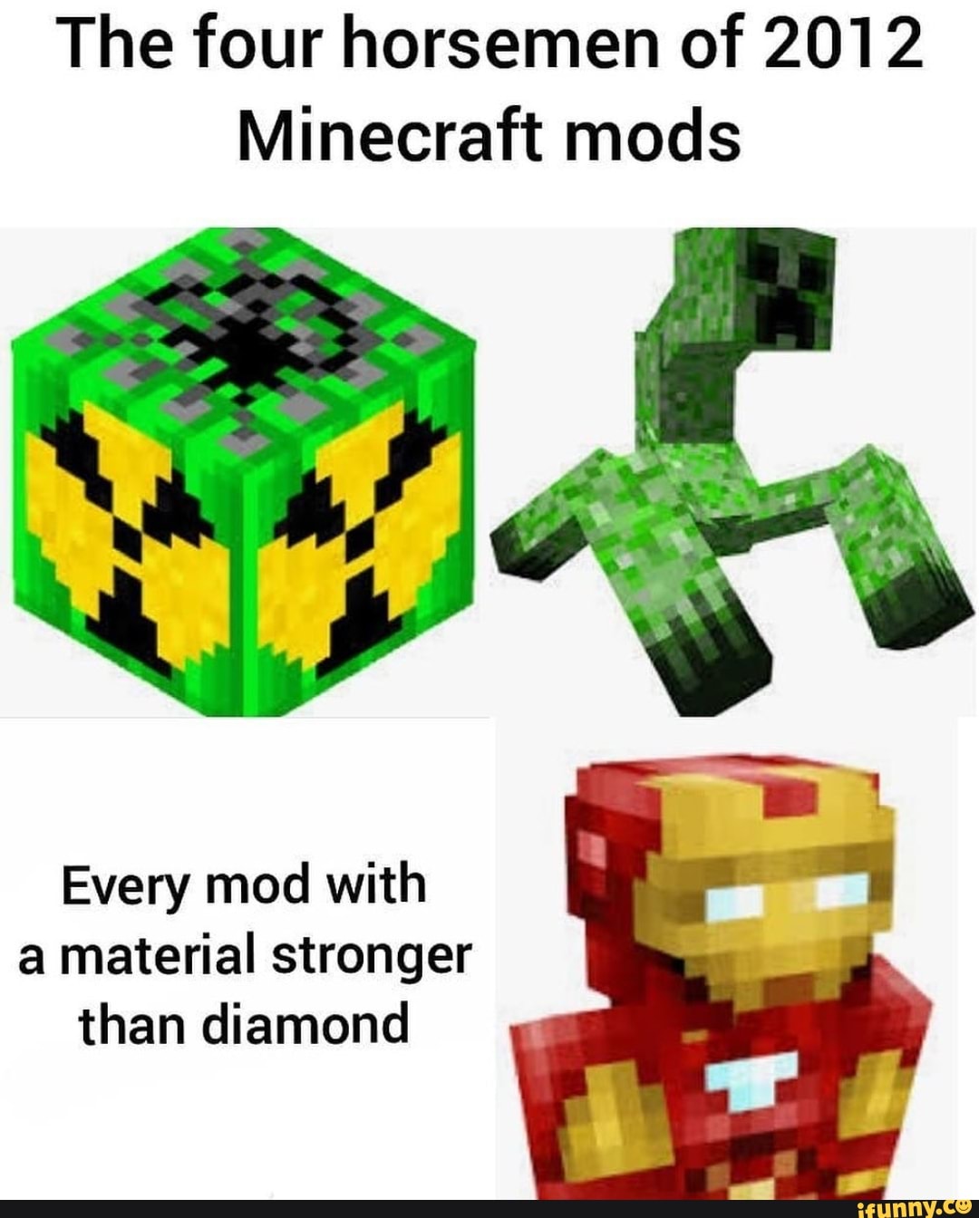 The four horsemen of 2012 Minecraft mods Every mod with a material ...
