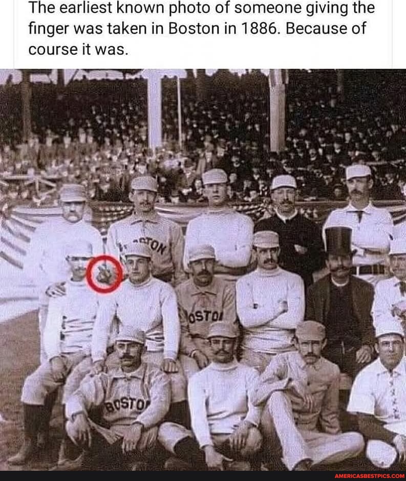The earliest known photo of someone giving the finger was taken in ...