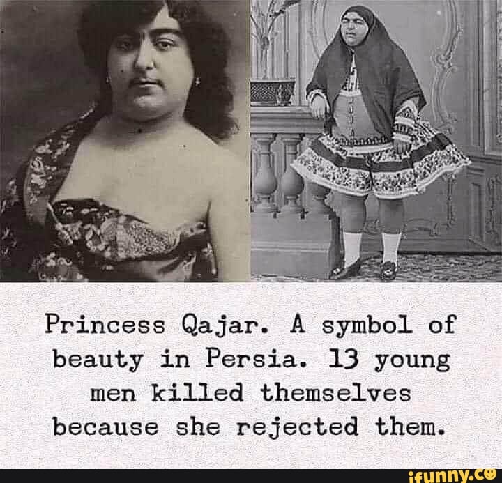 Princess Qajar. A symbol of beauty in Persia. 13 young men killed ...