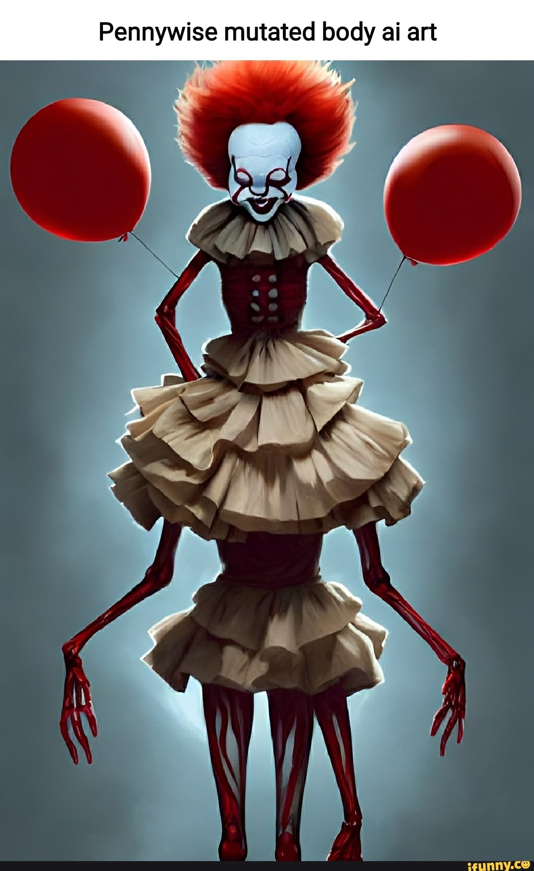 Pennywise mutated body ai art - iFunny