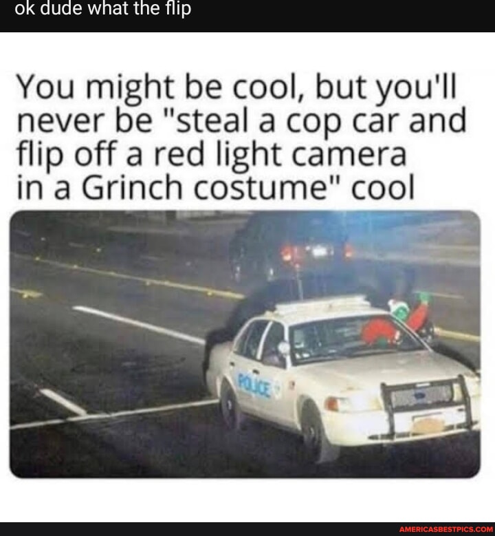 Ok dude what the flip You might be cool, but you'll never be "steal a ...