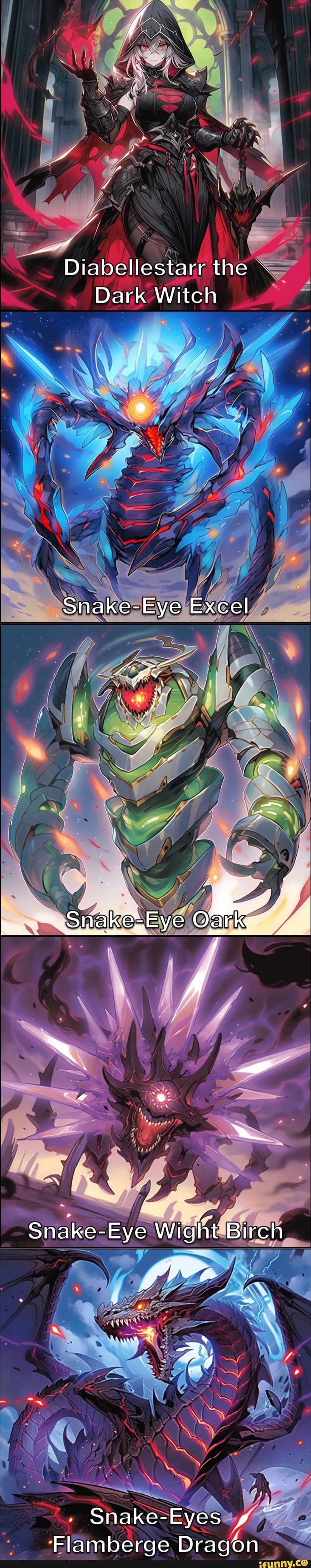 Diabellestarr the Dark Witch Snake-Eye Excel Sna ke-Eye I Snake-Eye ...