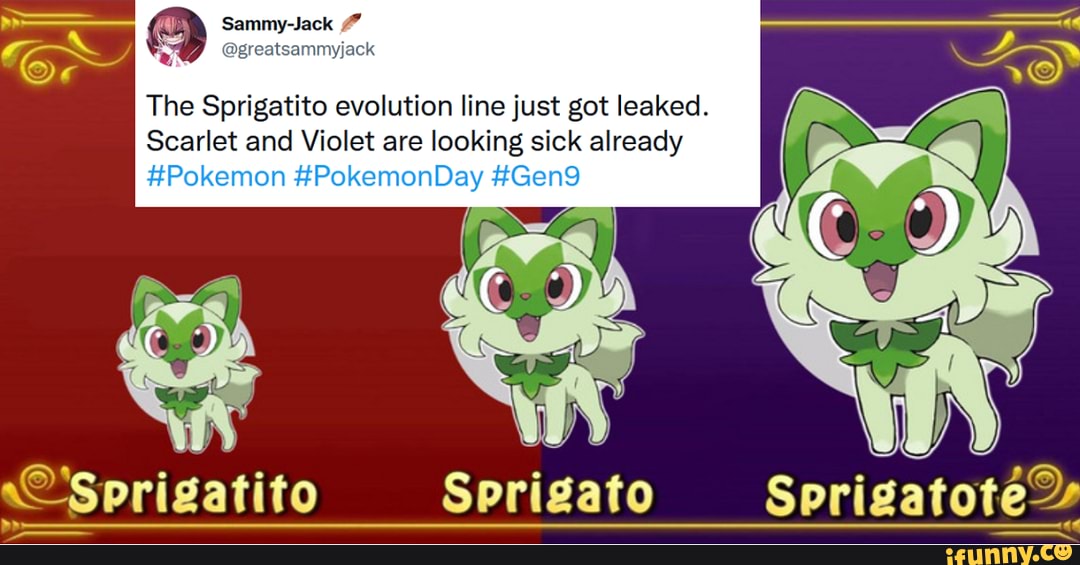 The Sprigatito evolution line just got leaked. Scarlet and Violet are ...