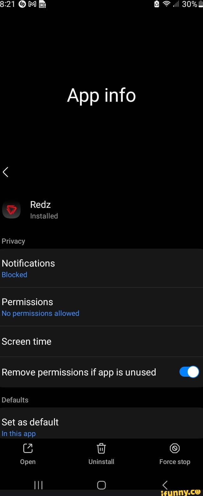 All App info Redz Installed Privacy Notifications Blocked Permissions ...