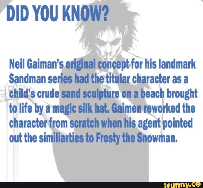 DID YOU KNOW? Neil Gaiman's original concept for his landmark Sandman ...