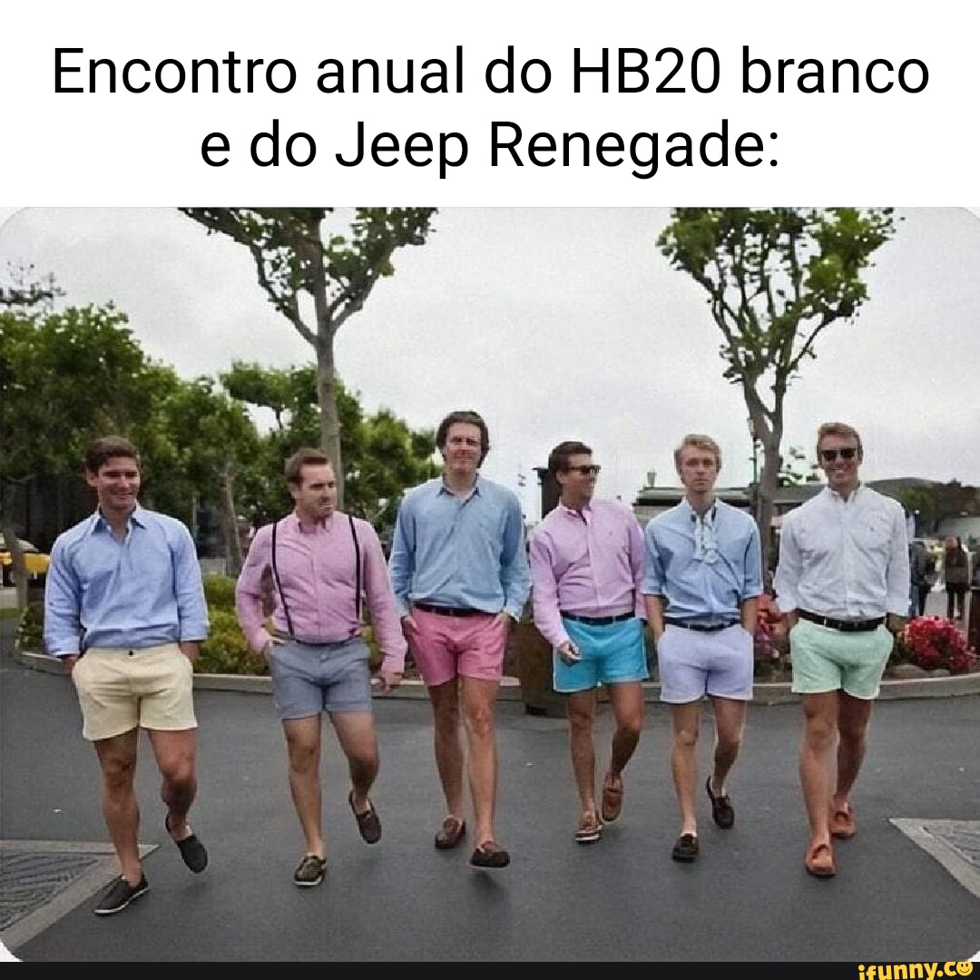 Encontro anual do HB20 branco e do Jeep Renegade: - iFunny Brazil