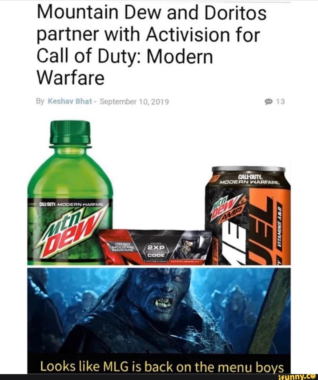 Mountain Dew and Doritos partner with Activision for Call of Duty ...