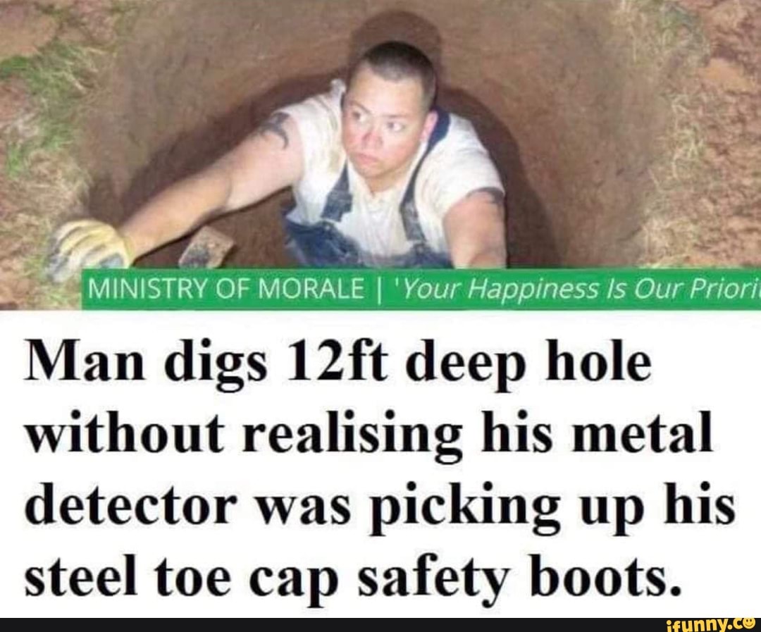 Man digs 12ft deep hole without realising his metal detector was ...