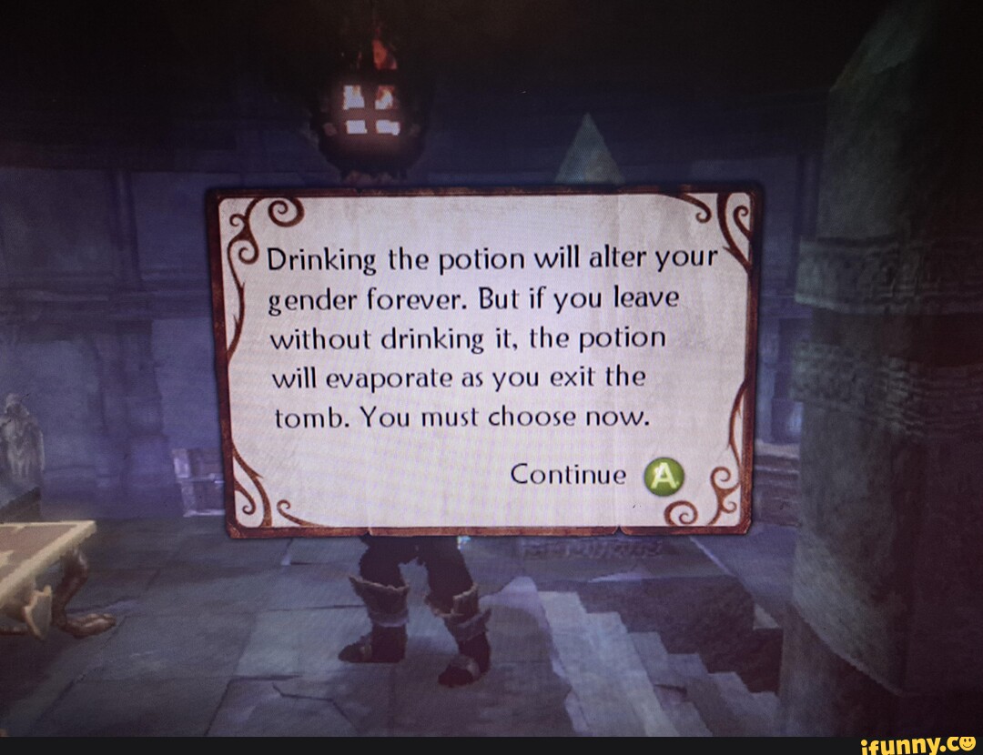 EggIrl - Drinking the potion will alter your gender forever. But if you leave without drinking ...