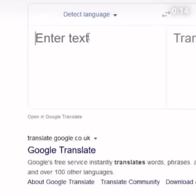 Detect language ~ Enter text Trar Open in Google Transiate transiate ...
