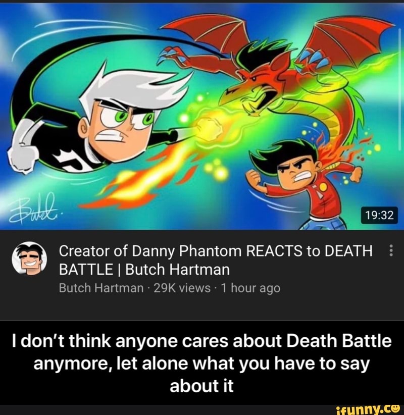 Creator of Danny Phantom REACTS to DEATH BATTLE I Butch Hartman Butch ...