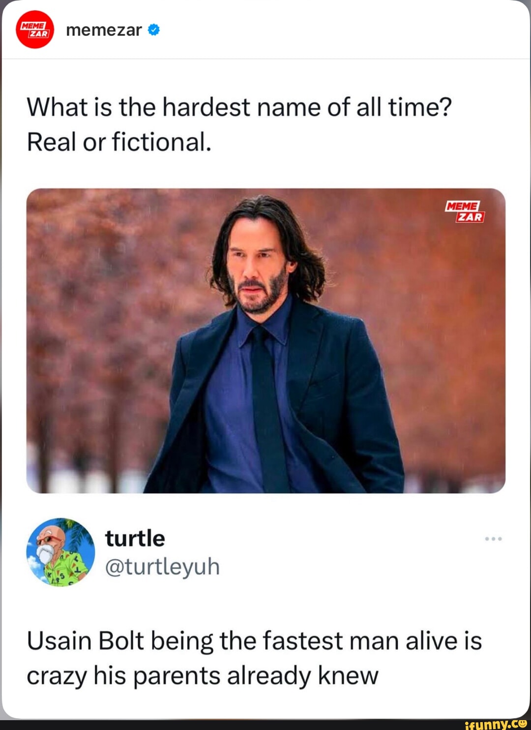 Memezar What is the hardest name of all time? Real or fictional. (MEME ...