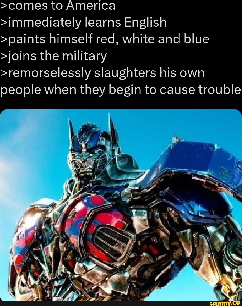 Optimus memes. Best Collection of funny Optimus pictures on iFunny