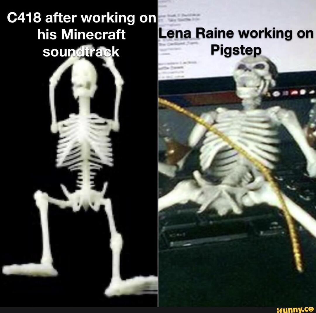 C418 after working on his Minecraft Lena Raine working on sou k Pigstep ...
