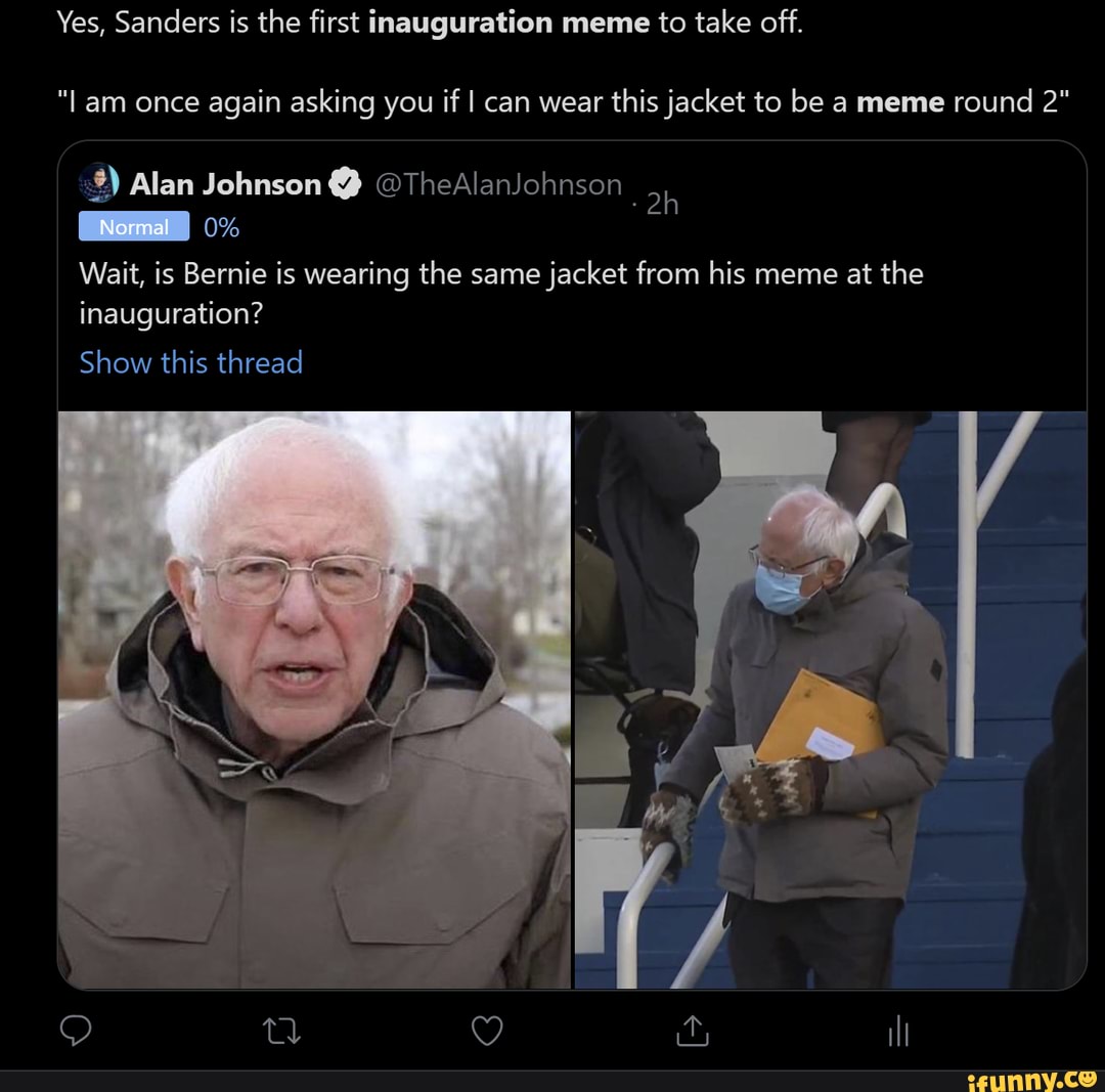 Some great memes, energy, and thoughts at today's inauguration... - Yes ...