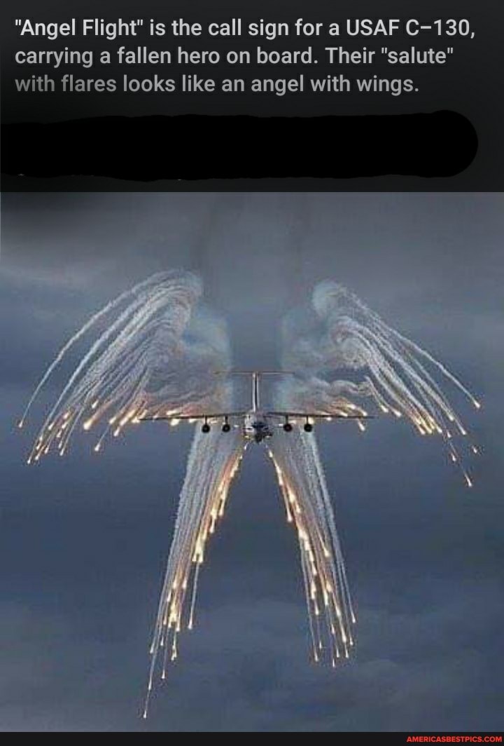 "Angel Flight" is the call sign for a USAF C-130, carrying a fallen ...