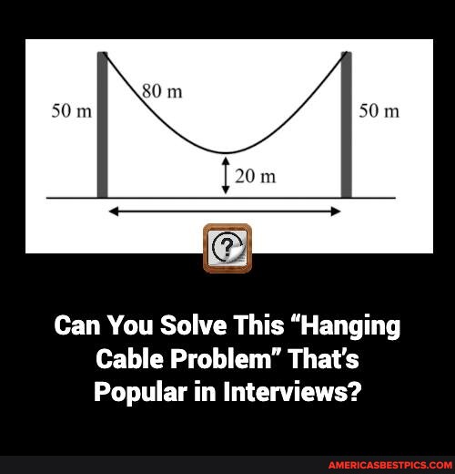 Can You Solve This "Hanging Cable Problem" That's Popular in Interviews ...