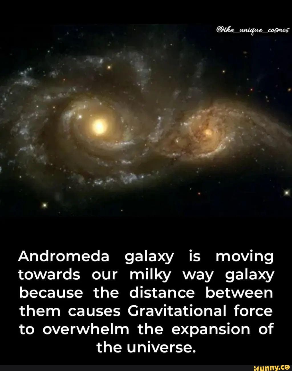 Andromeda galaxy is moving towards our milky way galaxy because the ...