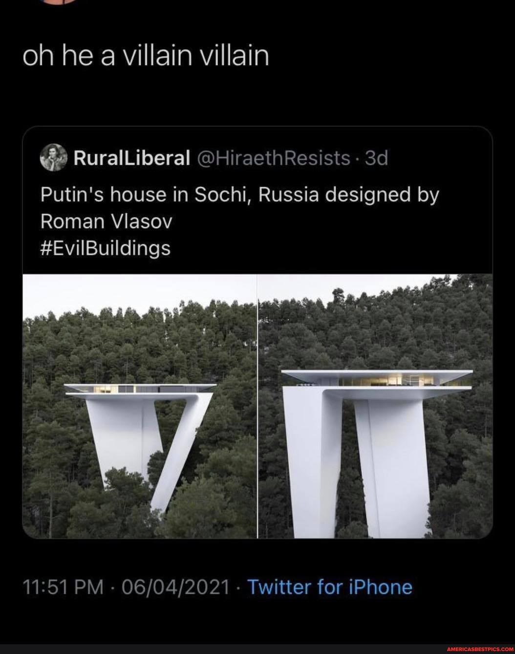 Oh he a villain villain Putin's house in Sochi, Russia designed by ...