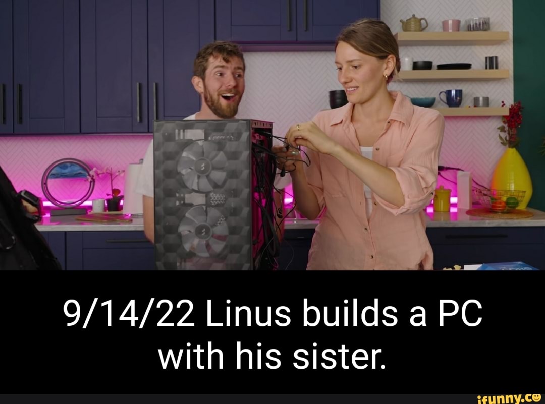 Linus builds a PC with his sister. - iFunny