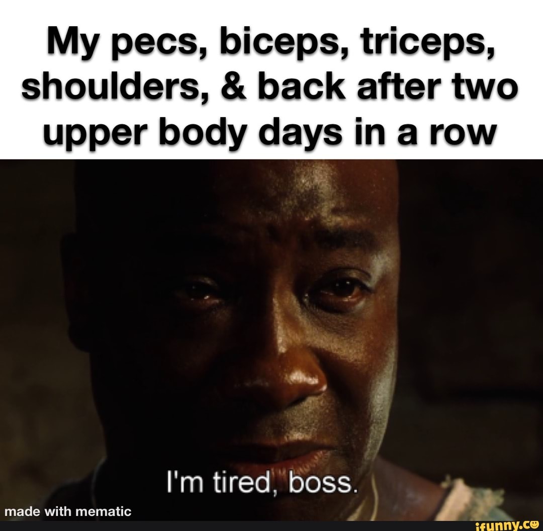 My pecs, biceps, triceps, shoulders, & back after two upper body days ...