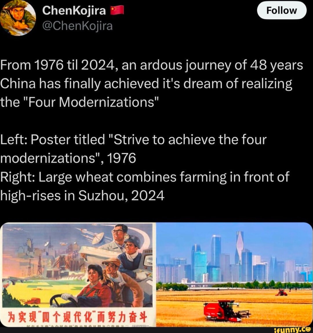 Chenkojira From 1976 til 2024, an ardous journey of 48 years China has ...