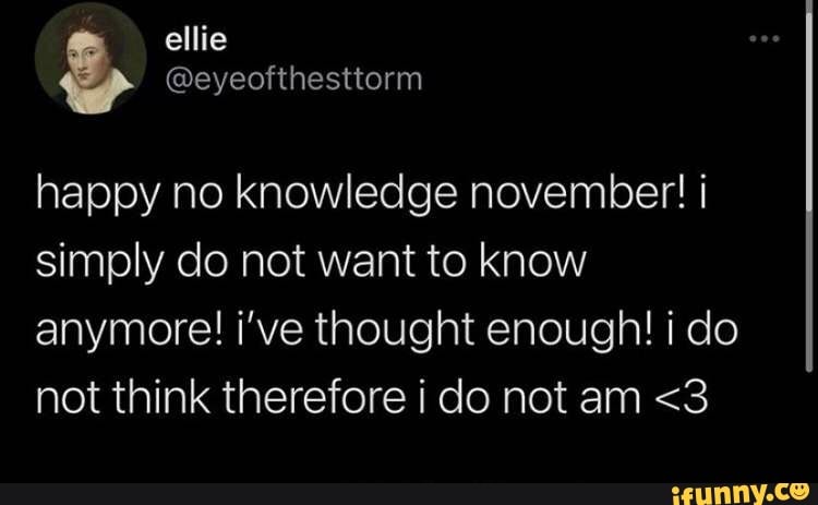 Ellie @eyeofthesttorm happy no knowledge november! simply do not want ...