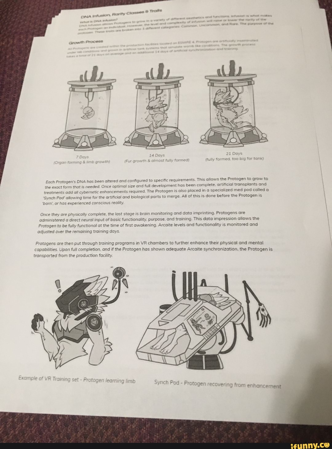 Configured to specific requirements. This allows the Protogen to grow ...