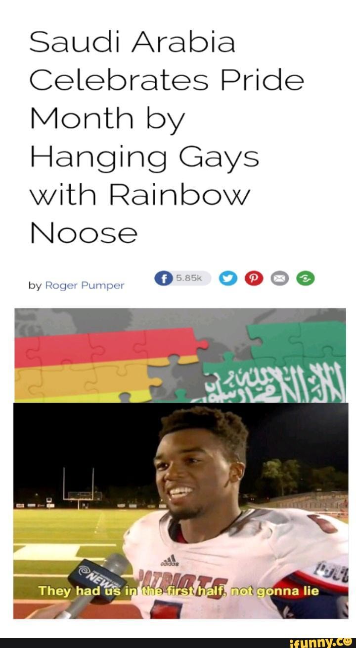 Saudi Arabia Cetebrates Pride Month by Hanging Gays With Rainbow Noose ...