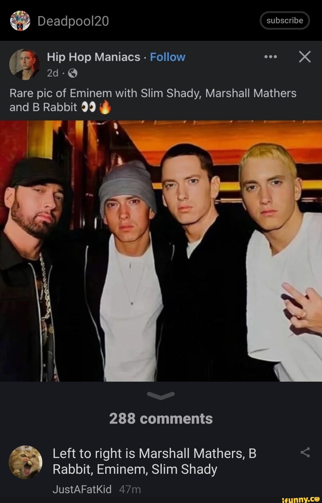 RY Deadpool20 subscribe , Hip Hop Maniacs - Follow co Rare pic of Eminem with Slim Shady ...