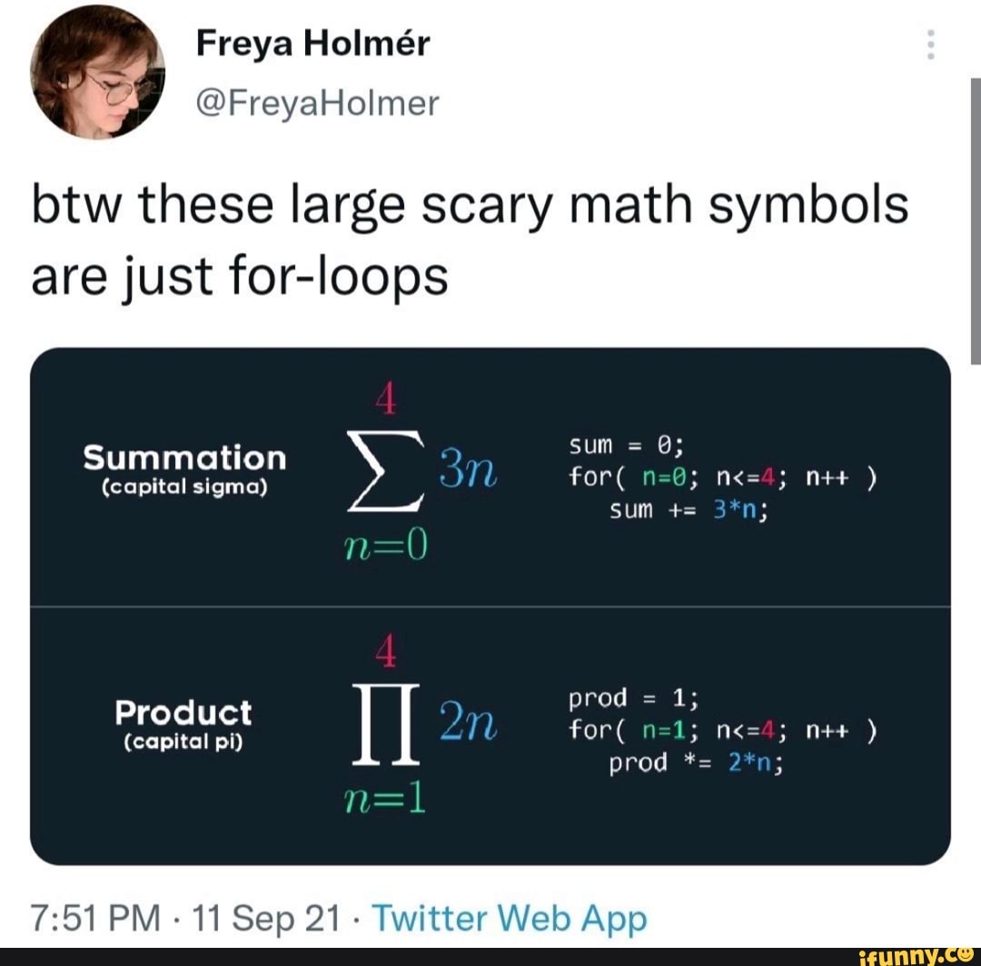 Freya Holmer TY @FreyaHolmer btw these large scary math symbols are ...