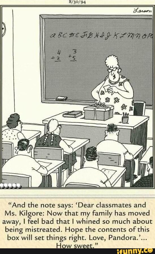 "And the note says: 'Dear classmates and Ms. Kilgore: Now that my ...