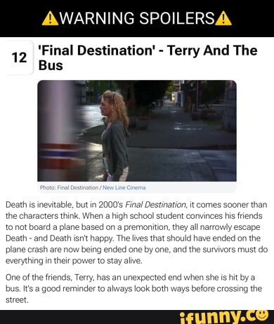 AWARNING SPOILERSA 12 'Final Destination' - Terry And The Bus Death is ...