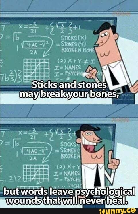 BROKEN NAMES Sticks. and stones (2) NAMES PSYCHE but words leave I ...