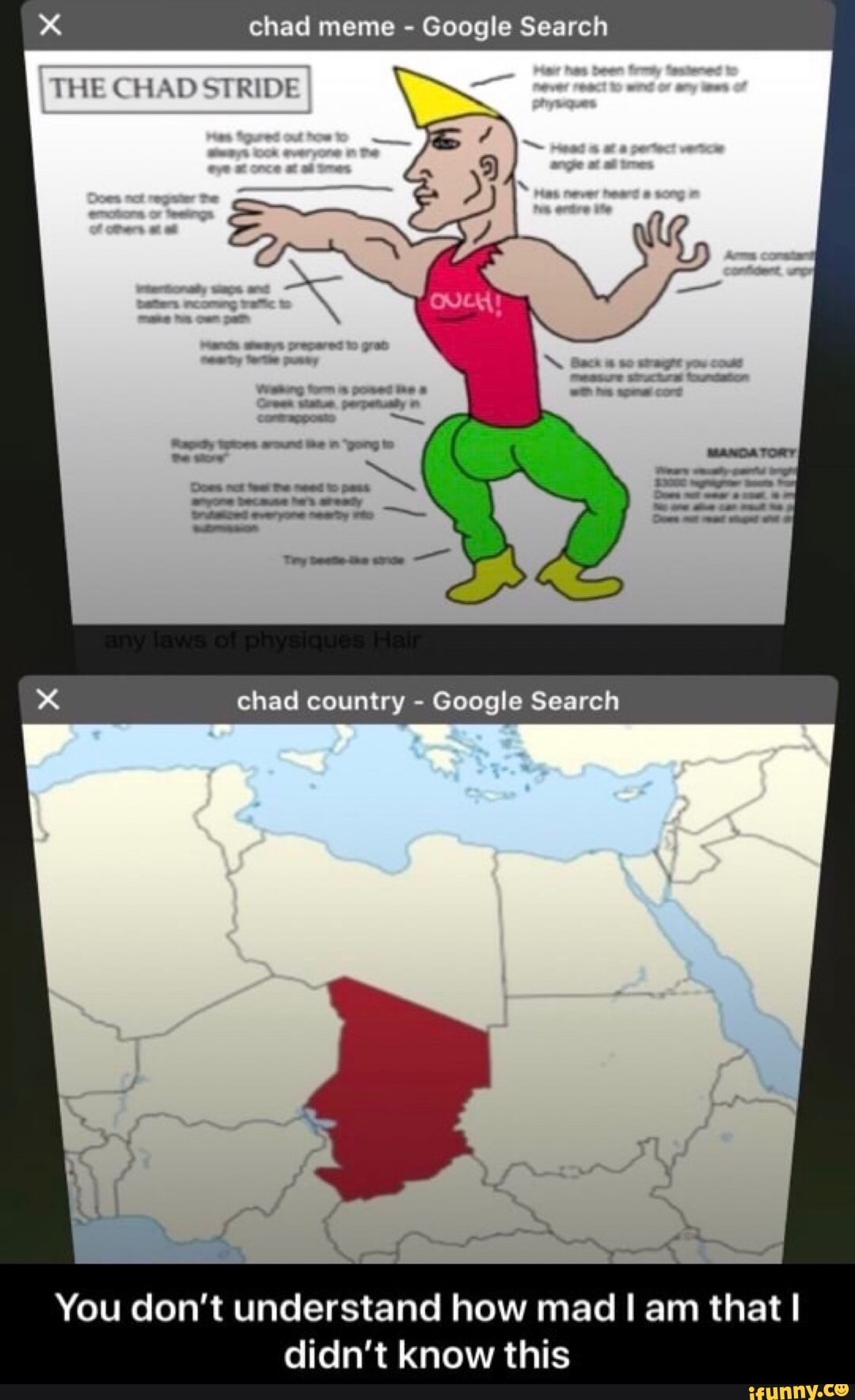 Chad meme - Google Search chad country - Google Search You don’t ...