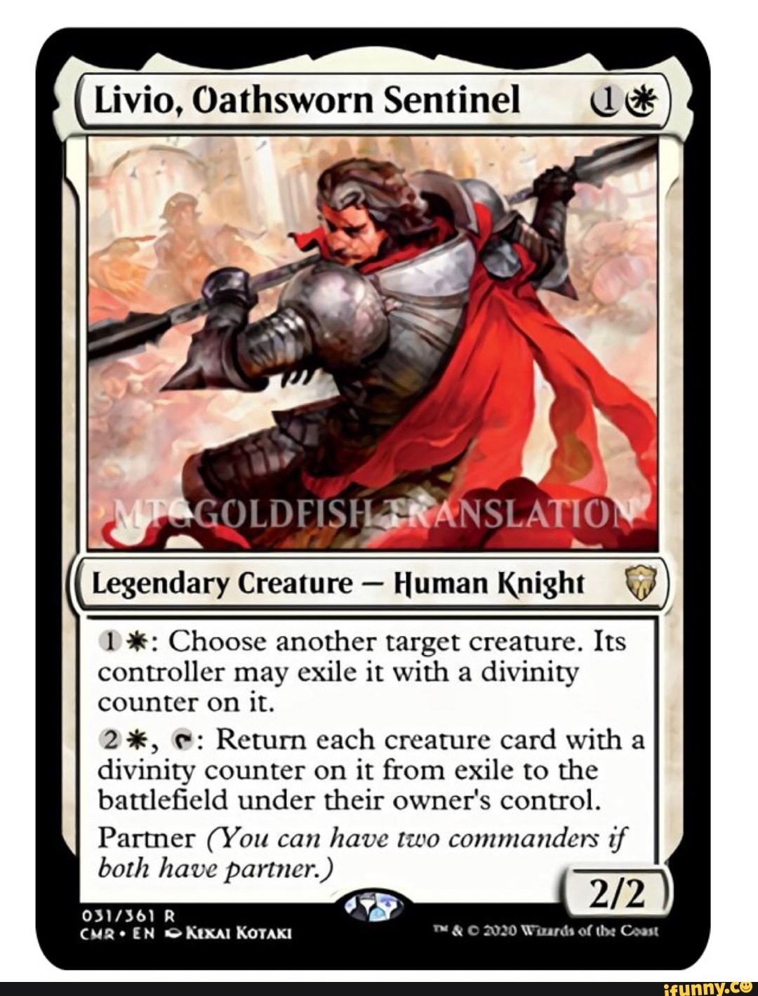 Livio, Oathsworn Sentinel NSLAT Legendary Creature - Human Knight ...