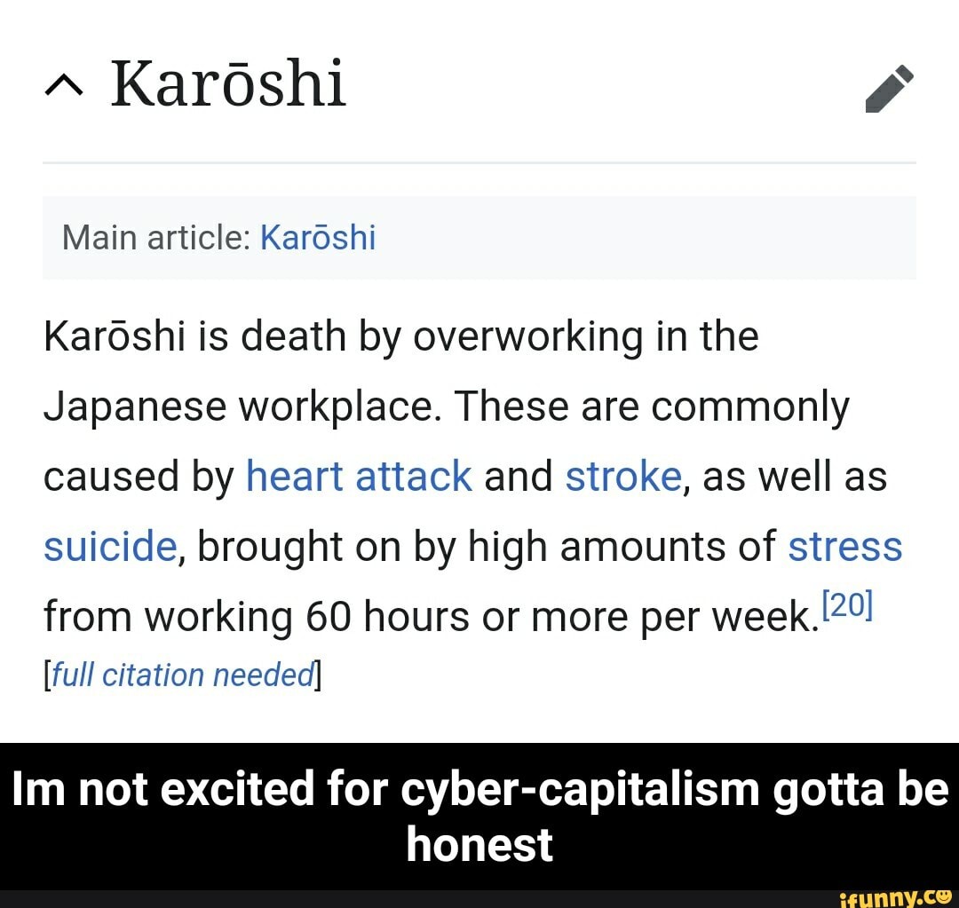 Karoshi memes. Best Collection of funny Karoshi pictures on iFunny