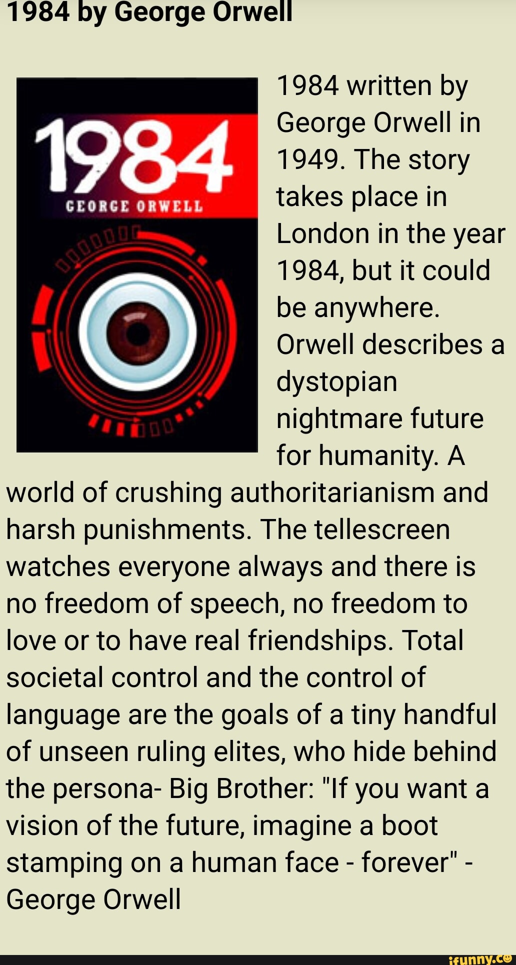 1984 by George Orwell 1984 written by George Orwell in 1984 1949. The ...